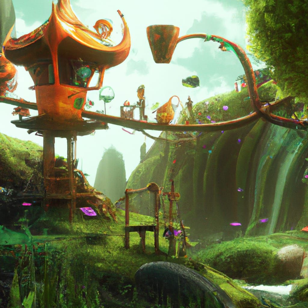 Tea Garden - AI Generated Artwork - NightCafe Creator
