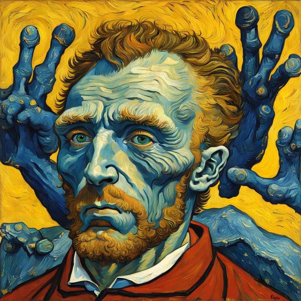 Vincent van Gogh and His Demons - AI Generated Artwork - NightCafe Creator