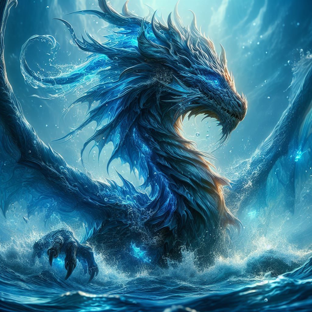 Water Elemental Dragon - AI Generated Artwork - NightCafe Creator