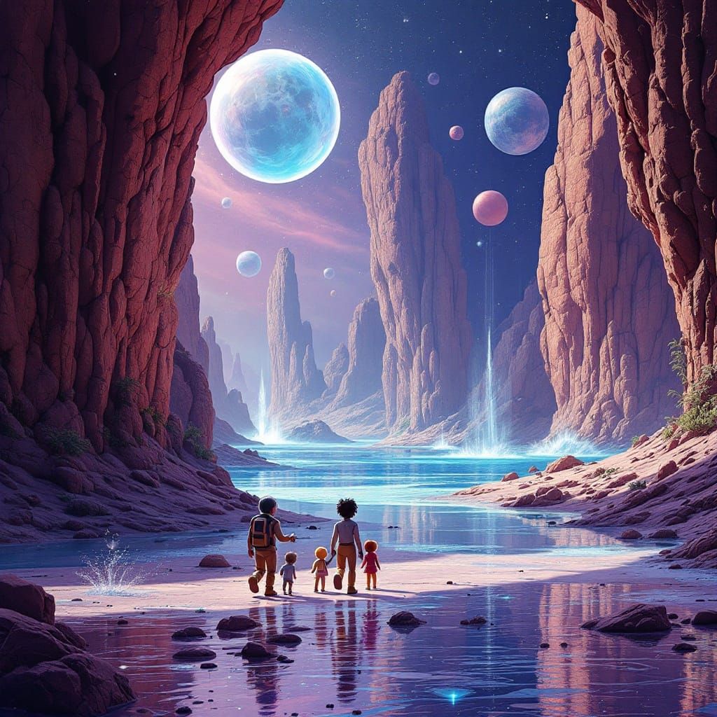 Nature Walk - Surreal Science Fiction Scene