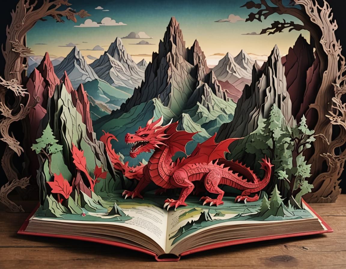 Pop-up book, Smaug from the Hobbit - AI Generated Artwork - NightCafe ...