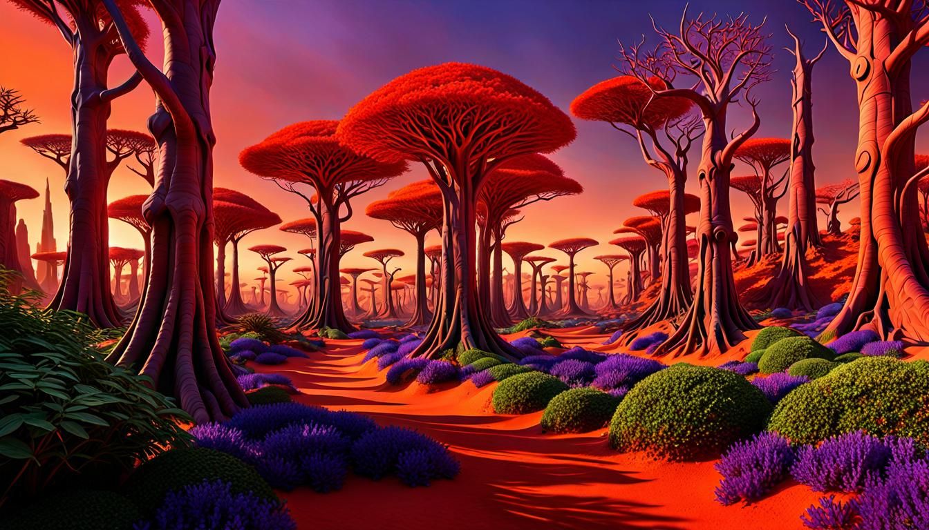 Alien Forest 7 - AI Generated Artwork - NightCafe Creator