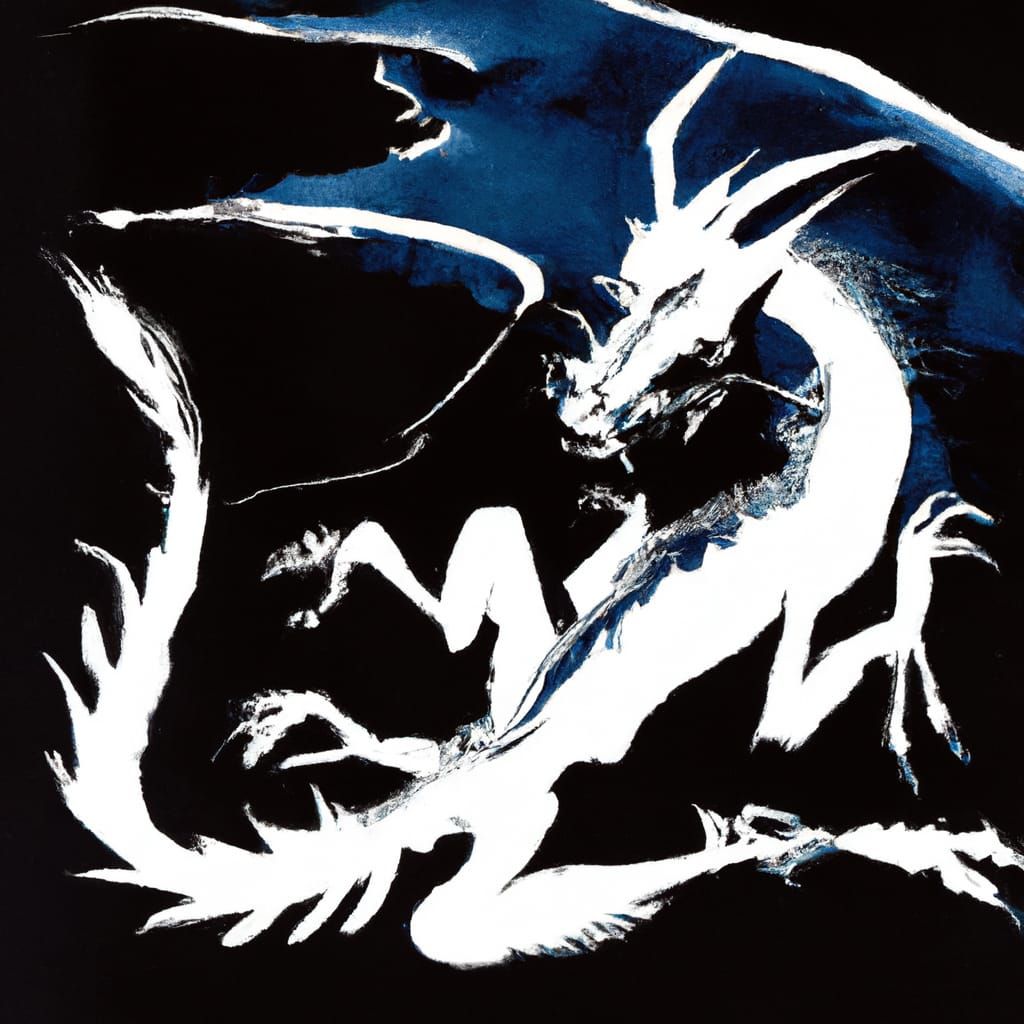 dragon, expressionism - dragon, expressionism