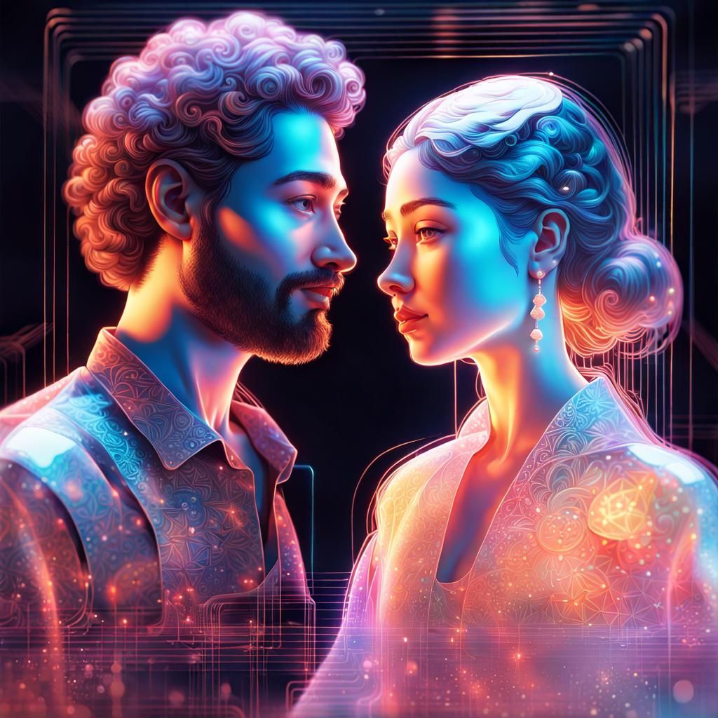 Lovers united by music - AI Generated Artwork - NightCafe Creator