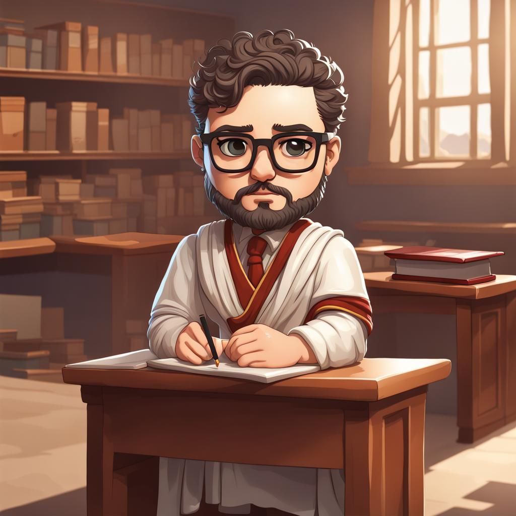 Chibi Professor in a Toga 240212C - AI Generated Artwork - NightCafe ...