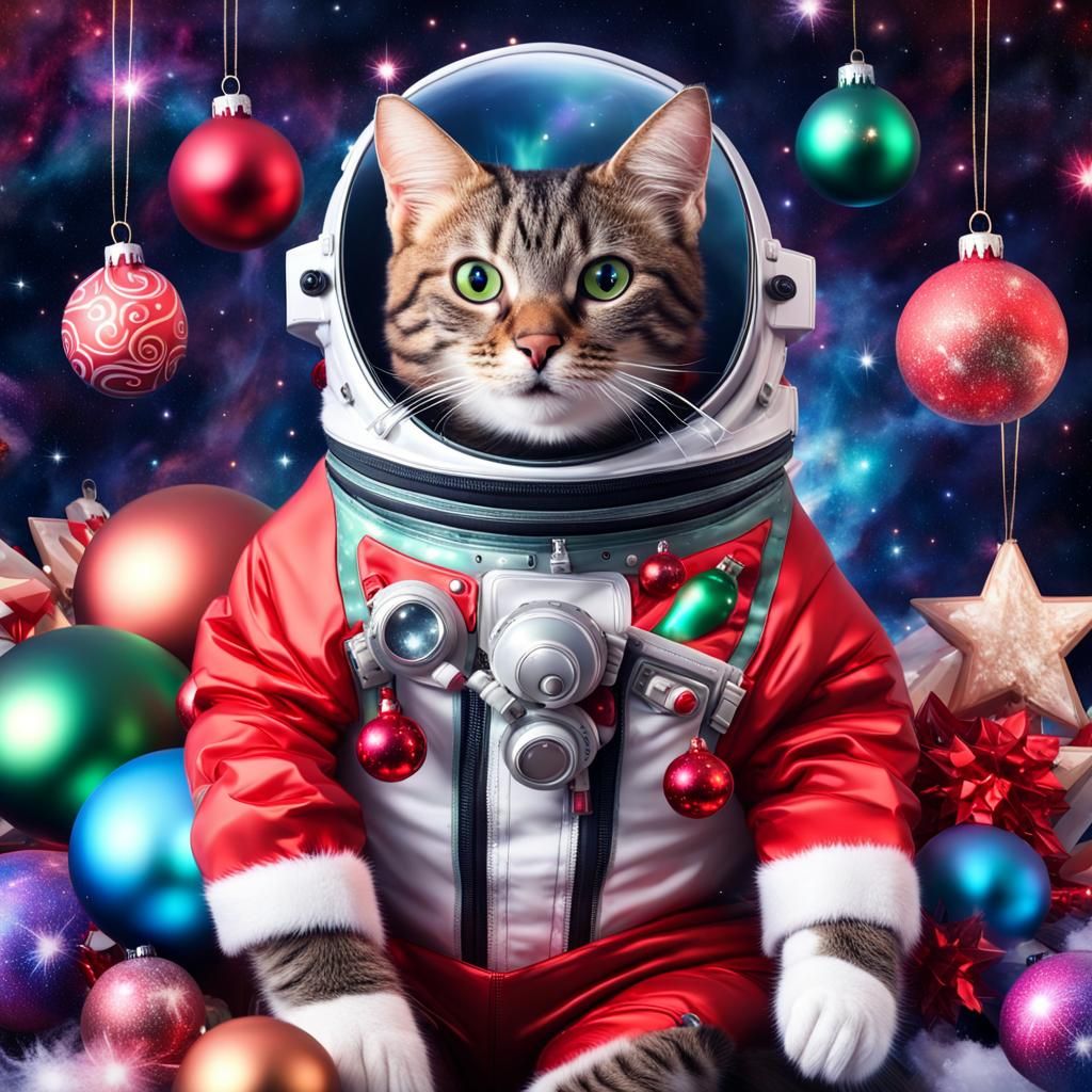 Christmas in Space - AI Generated Artwork - NightCafe Creator