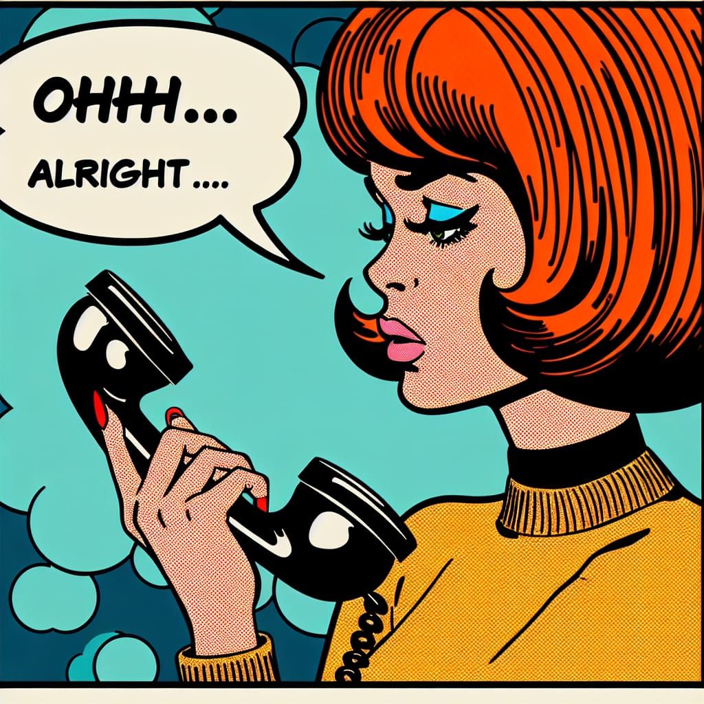 Tribute to Roy Lichtenstein's famous painting "Ohhh... Alright" - AI ...