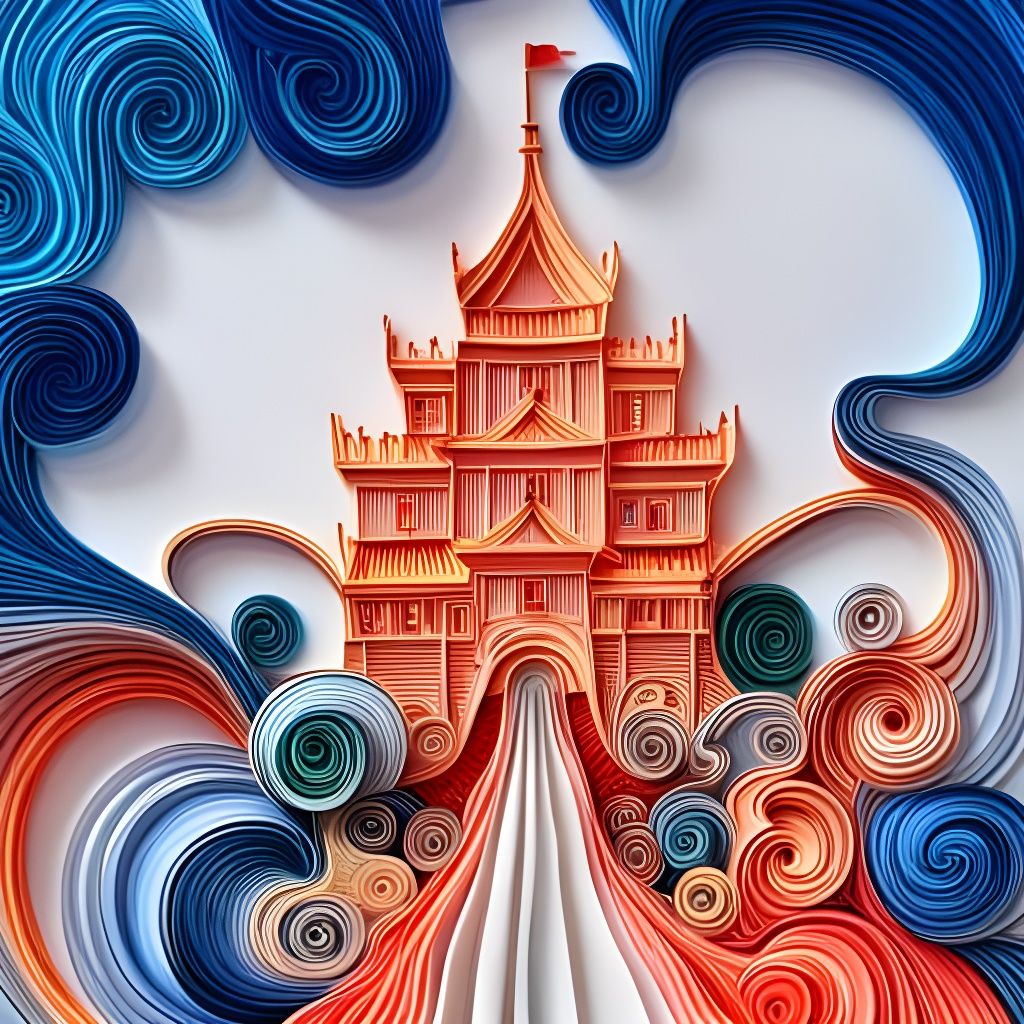 Papercut Castle - AI Generated Artwork - NightCafe Creator