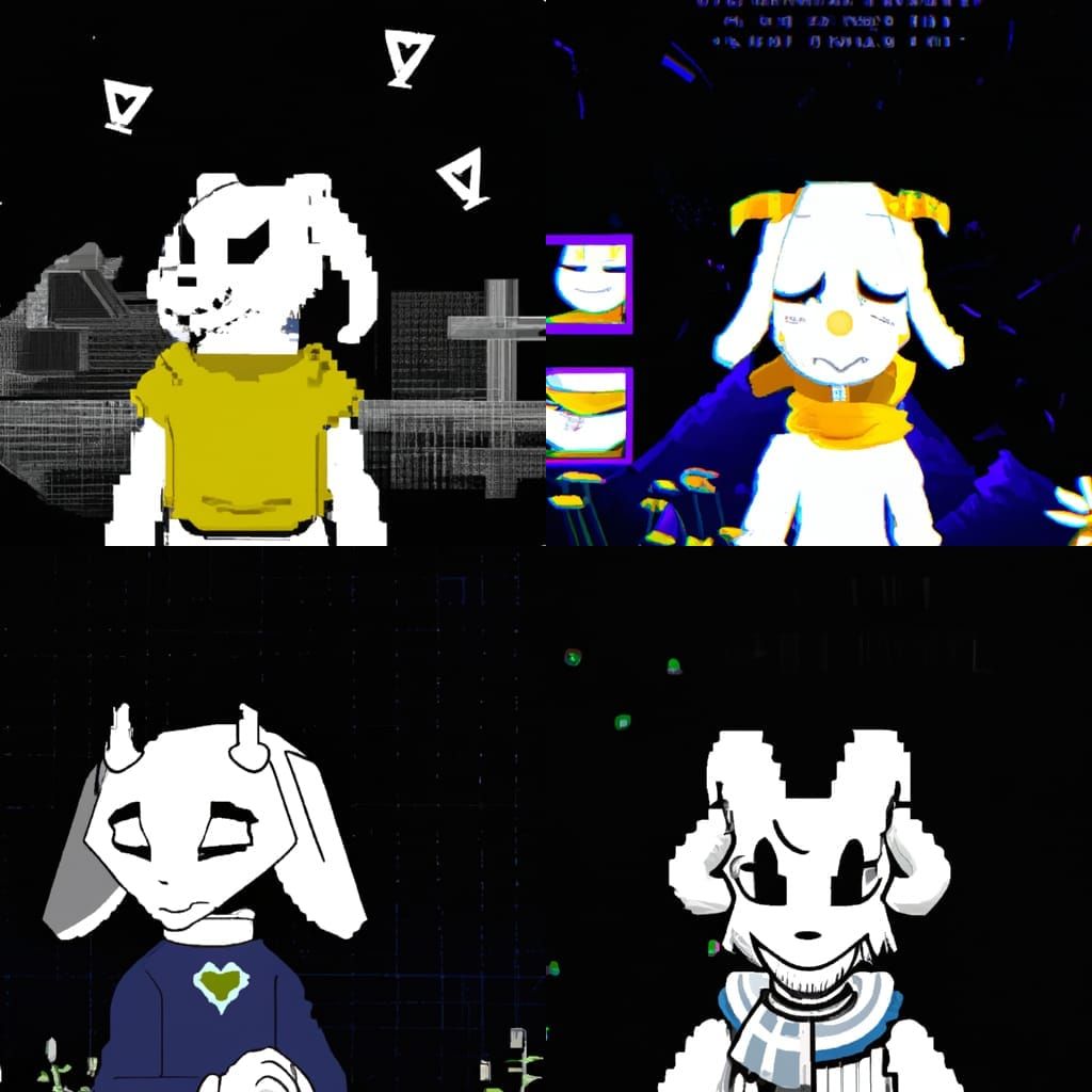 undertale screenshot , asriel - AI Generated Artwork - NightCafe Creator