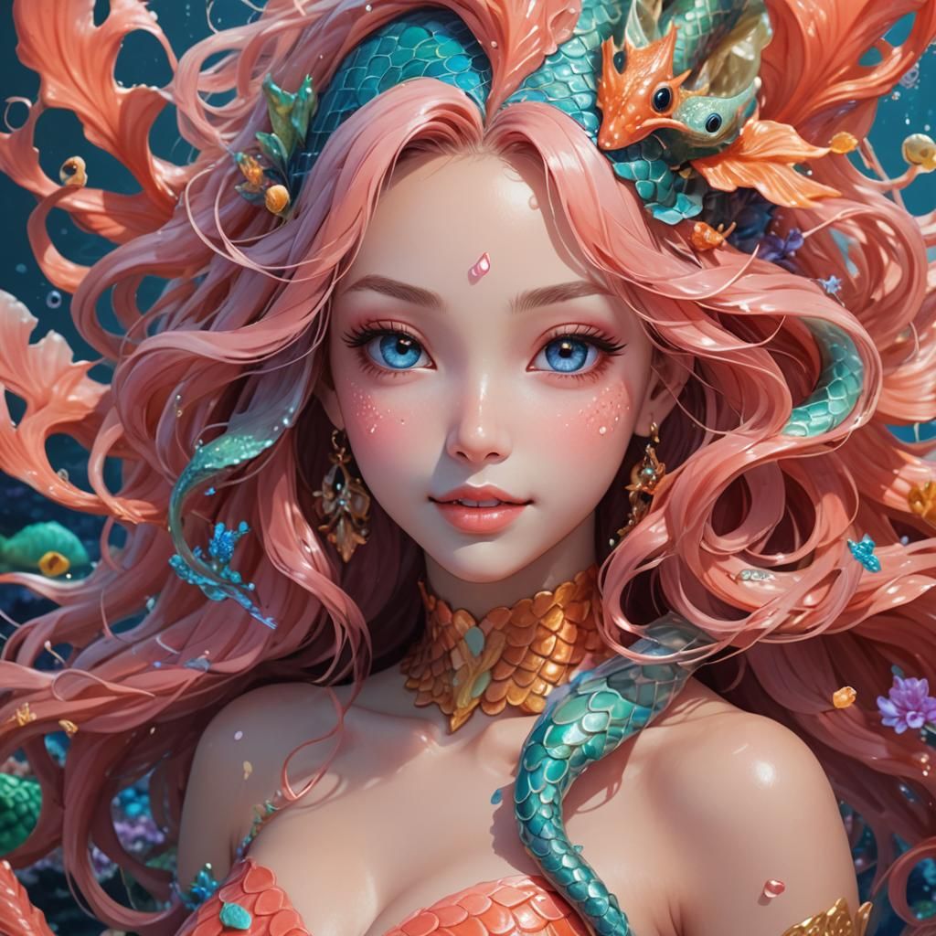 Mermaid (Random Portraits) - AI Generated Artwork - NightCafe Creator