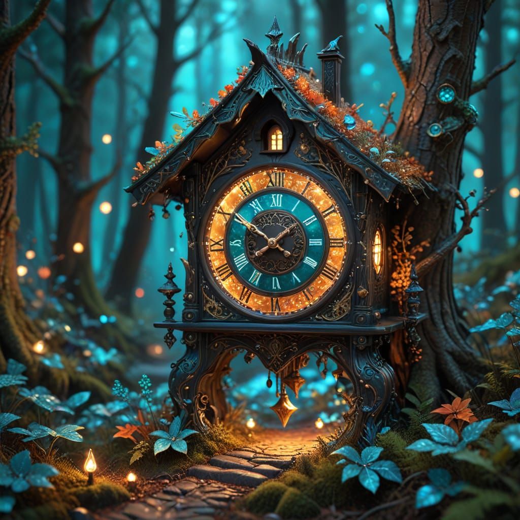 Galactic Zodiac Clock in Intricate Metal Filigree ... - AI Art