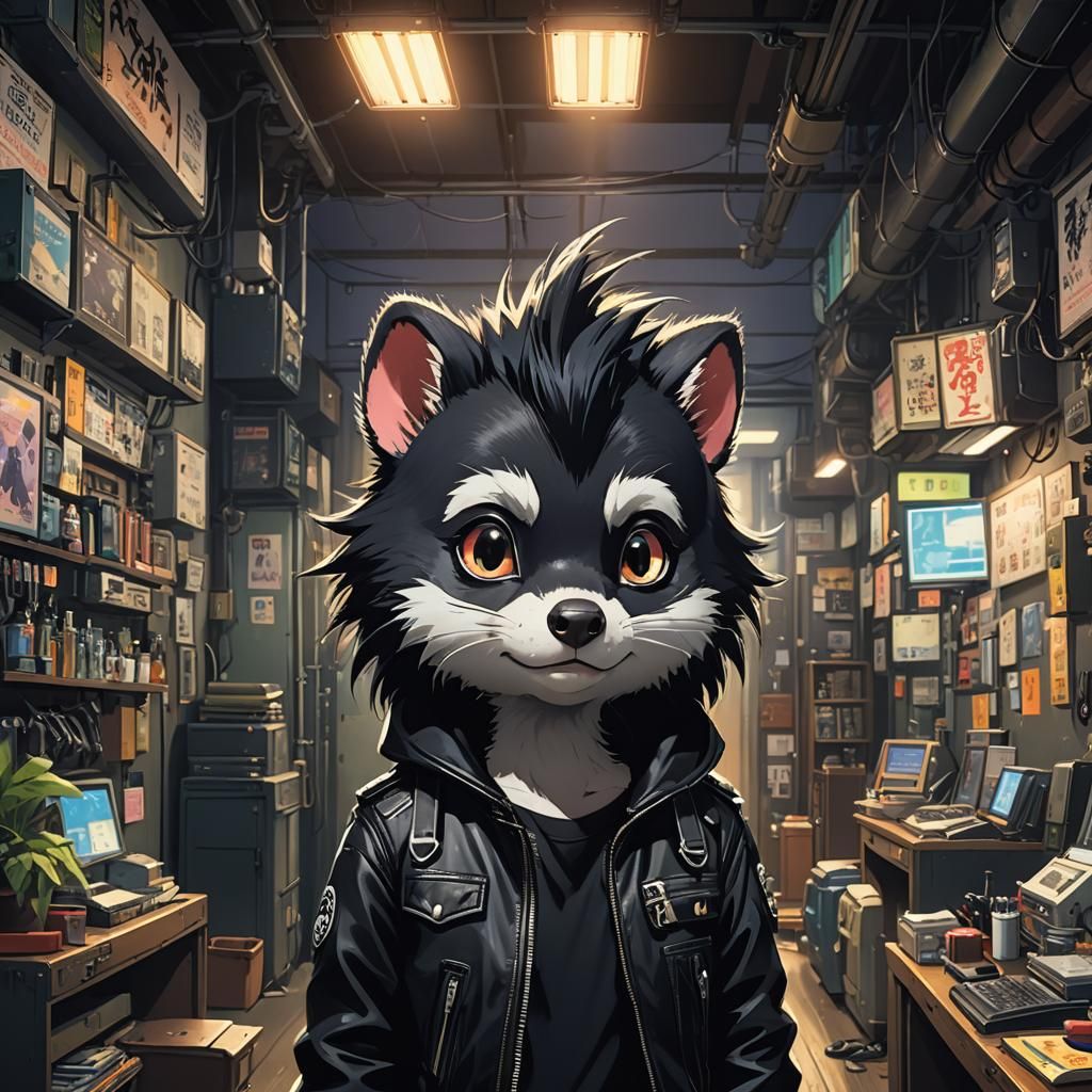 Anime skunk - AI Generated Artwork - NightCafe Creator
