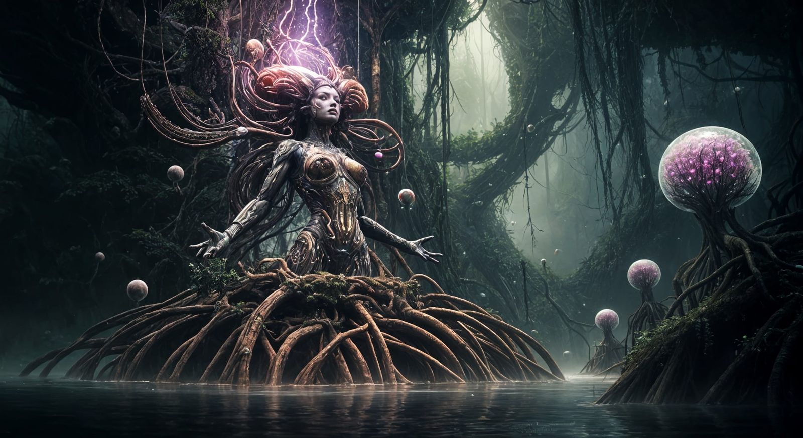 Neural jungle ecosystem - Cybernetic Amazonia: Fractal Roots...