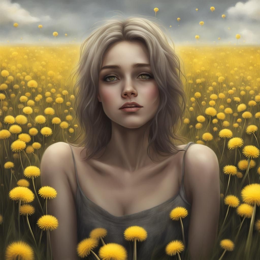 Dandelions by Ruth B. - AI Generated Artwork - NightCafe Creator