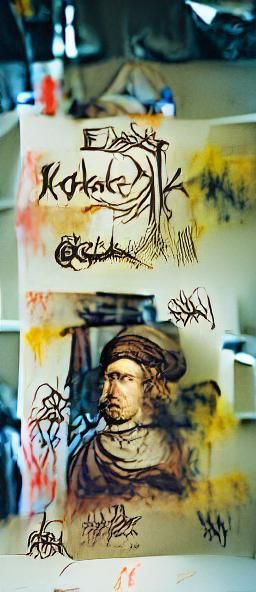 graffiti ink drawing Kodak Ektar renaissance painting - AI Generated ...