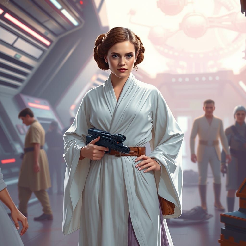 Emma Watson as princess Leia - Emma Watson as Iconic Prince...