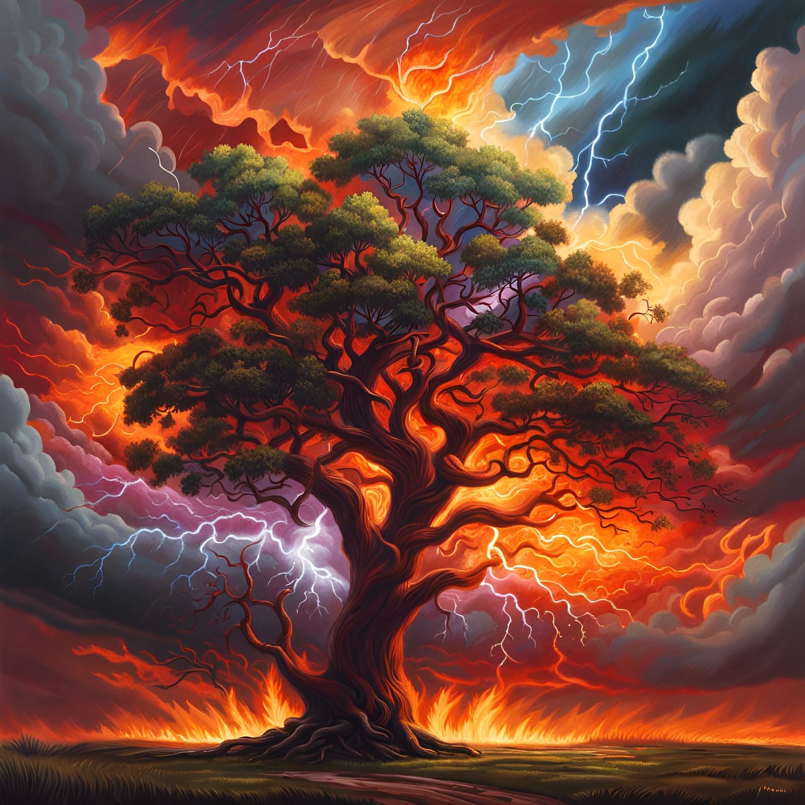 The Eternal Tree of Power - AI Generated Artwork - NightCafe Creator