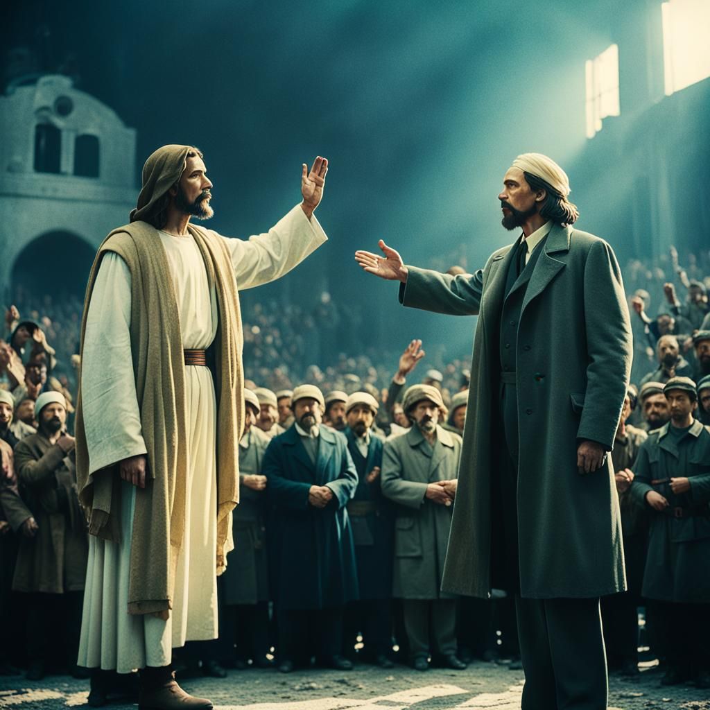 jesus and lenin - AI Generated Artwork - NightCafe Creator