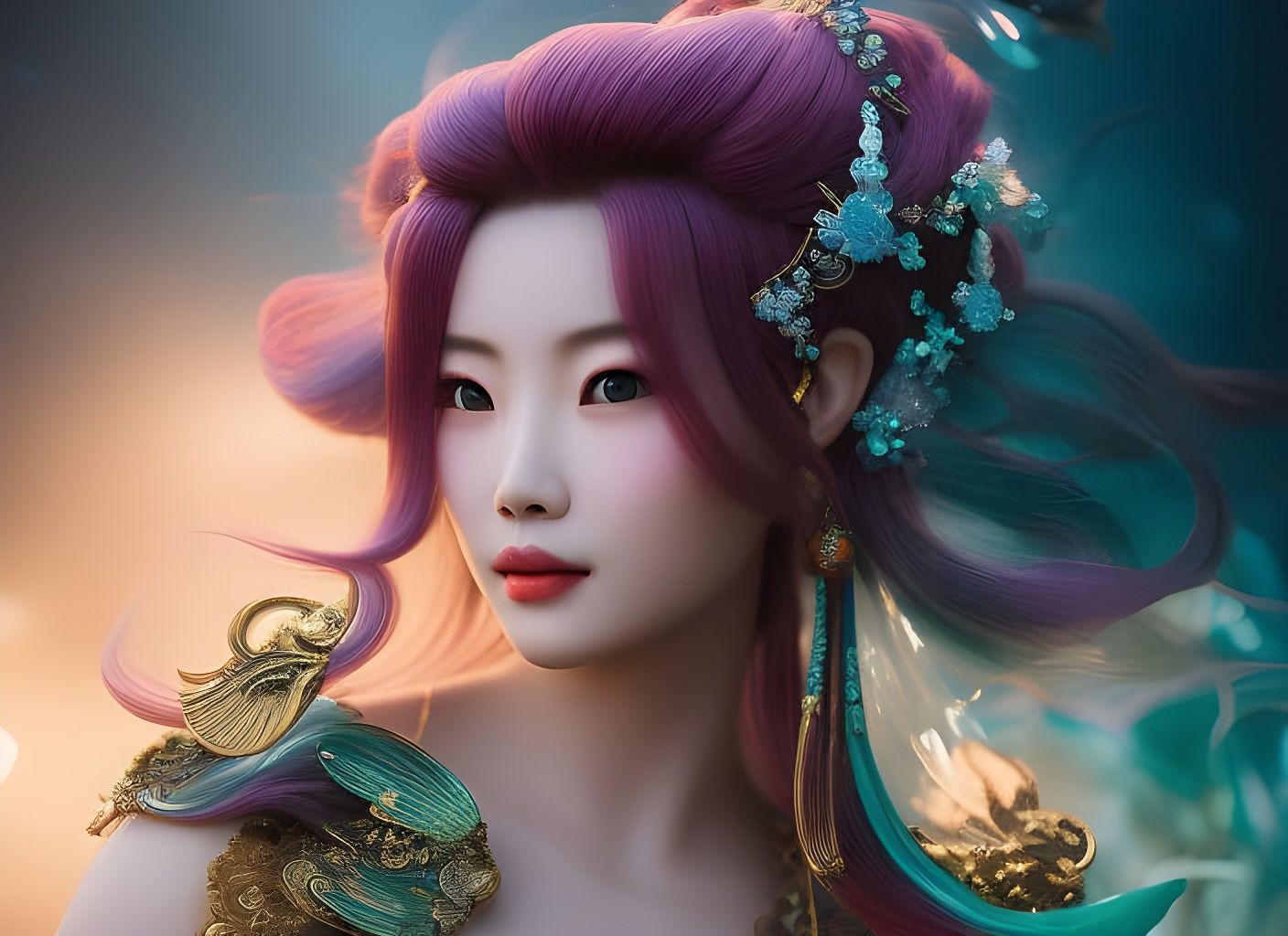 Mermaids - 4 - AI Generated Artwork - NightCafe Creator