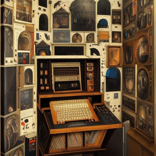 Medieval computer - AI Generated Artwork - NightCafe Creator