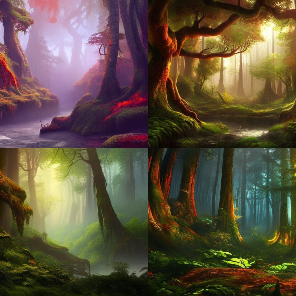 FANTASTIC FOREST - AI Generated Artwork - NightCafe Creator