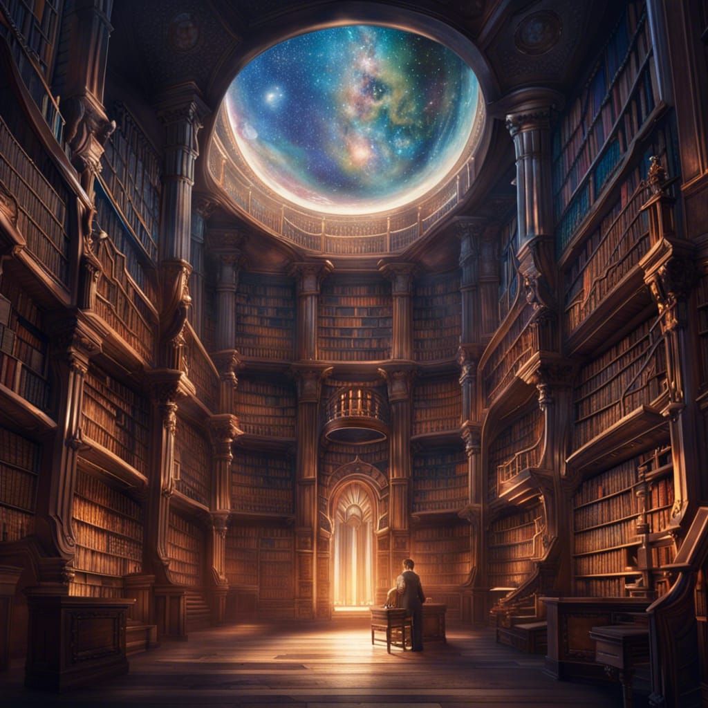 Astral Library - AI Generated Artwork - NightCafe Creator