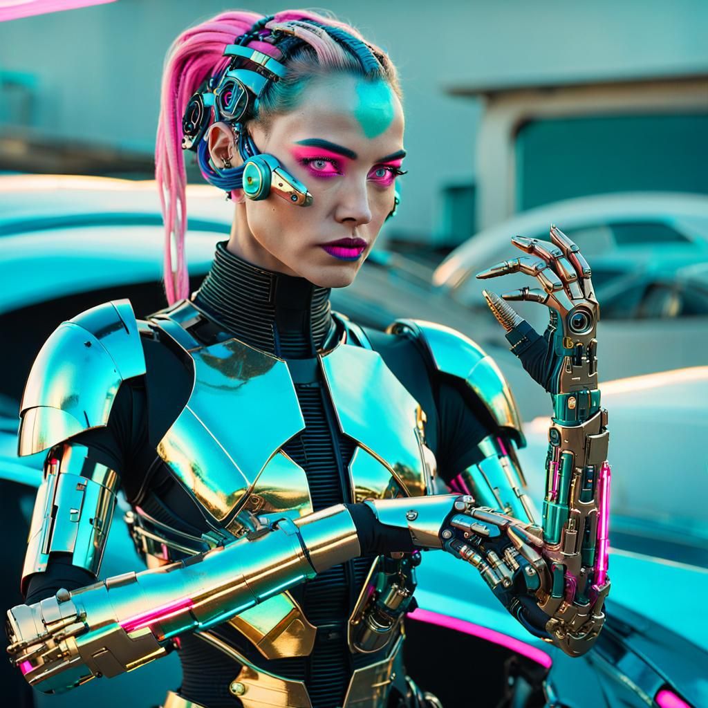 Epic Cyborg Aid - AI Generated Artwork - NightCafe Creator