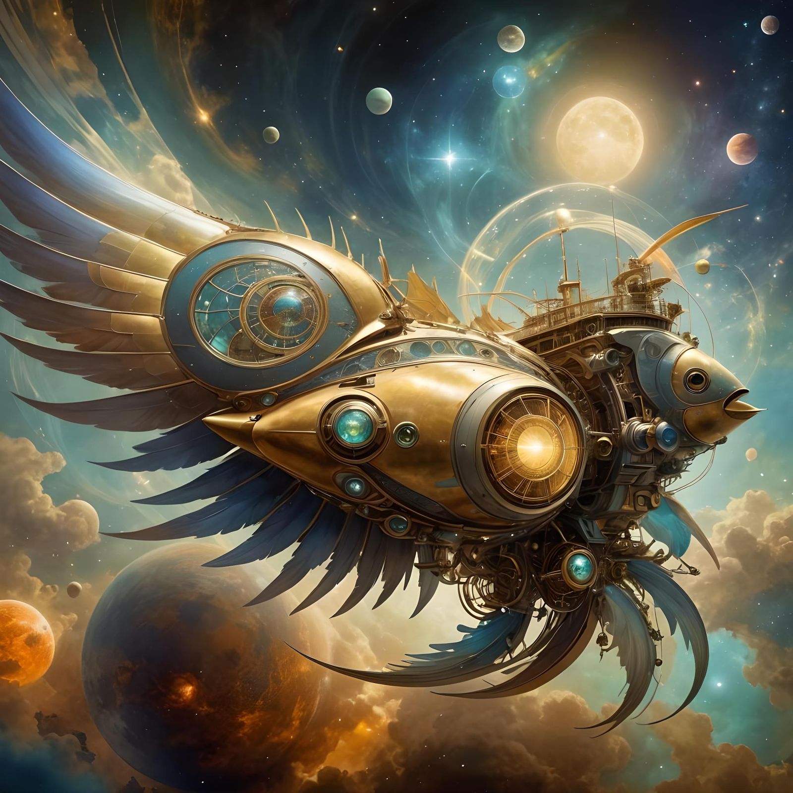 Ezekiel’s Celestial Ichthyomatron #2 - AI Generated Artwork - NightCafe Creator