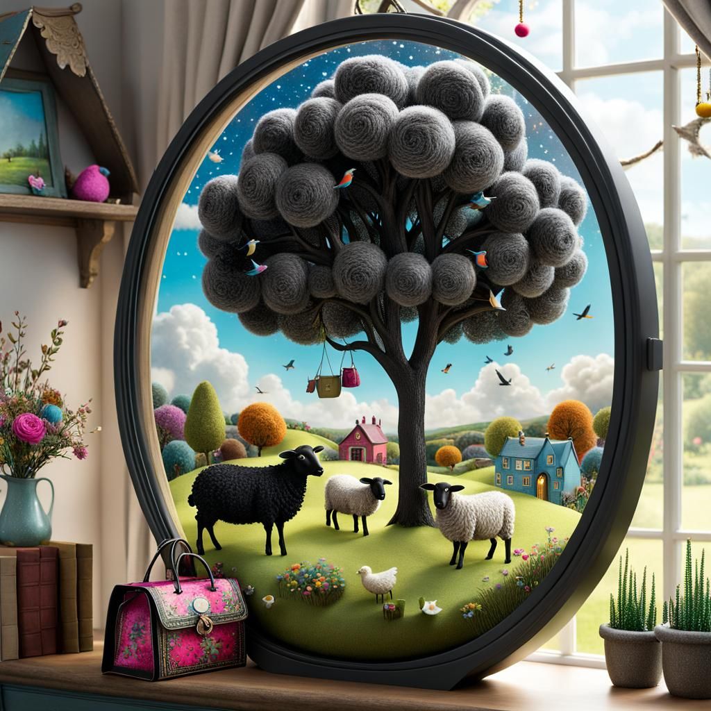 Baa Baa Black Sheep-ish - AI Generated Artwork - NightCafe Creator