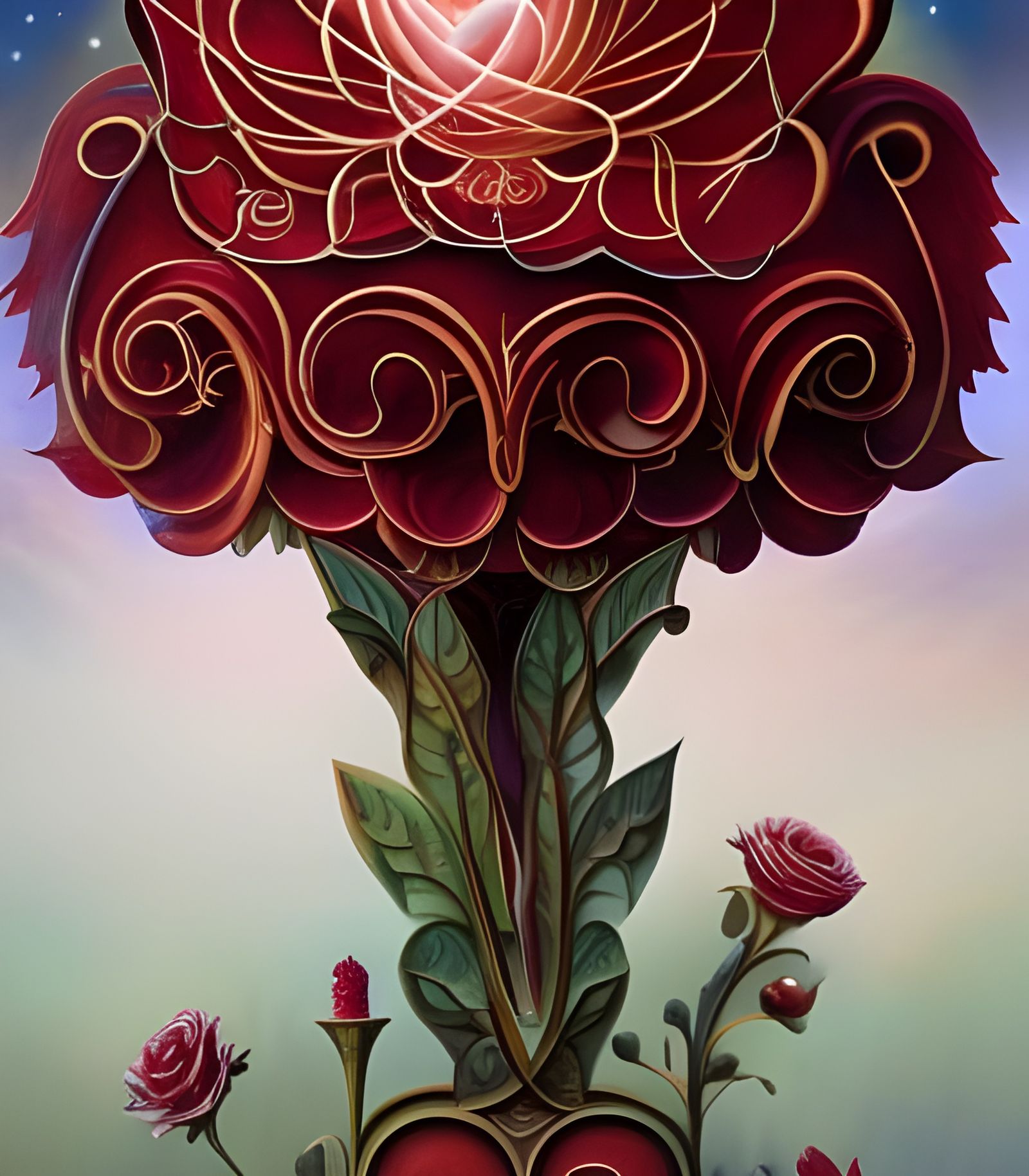 Giant rose - AI Generated Artwork - NightCafe Creator