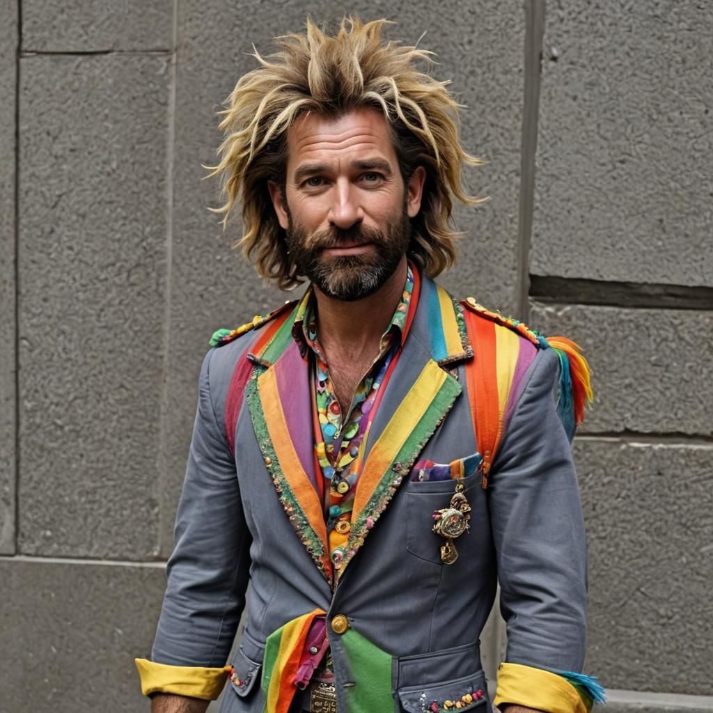 Masculine rainbow man - AI Generated Artwork - NightCafe Creator