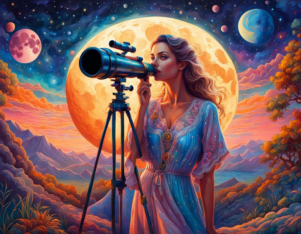 A Vision in the Night Sky - AI Generated Artwork - NightCafe Creator