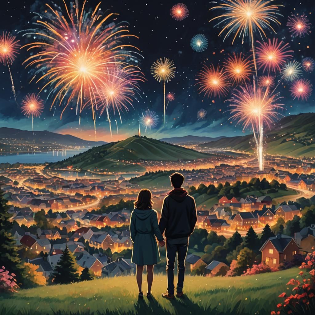 Firework Festival - AI Generated Artwork - NightCafe Creator