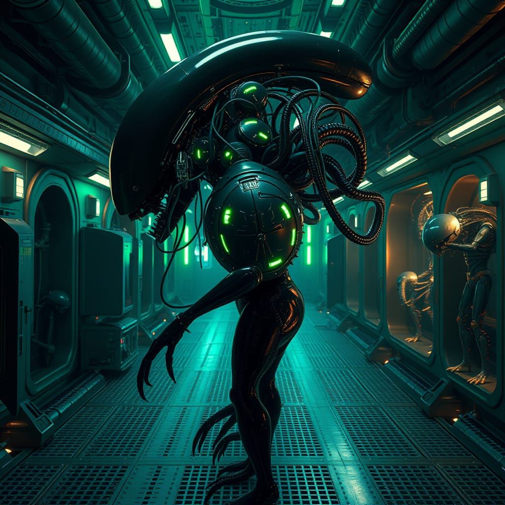 Alien Borg - Cybernetic Horror in Dark, Gritty Alien Landsca...