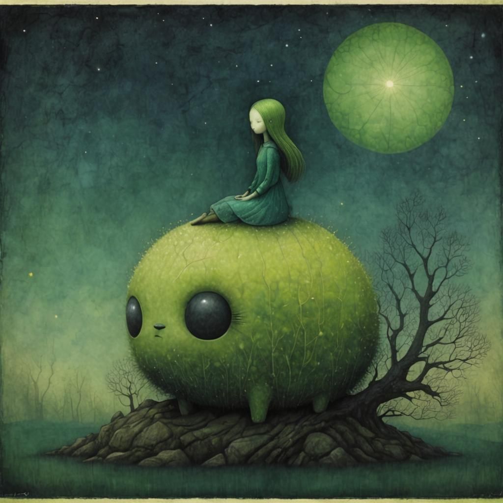 Meditation on a caption. - AI Generated Artwork - NightCafe Creator