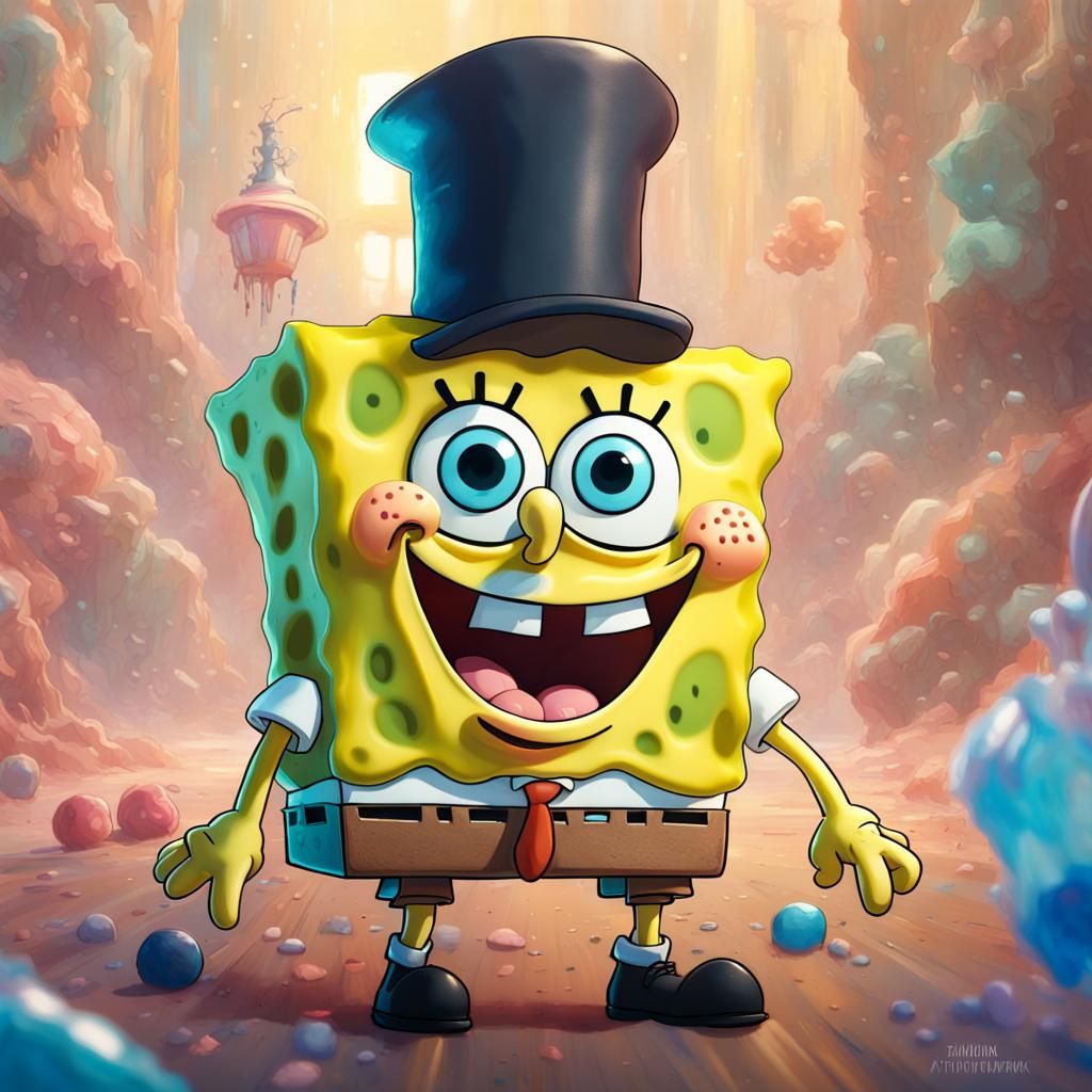SpongeBob Squarepants Train of Imagination - AI Generated Artwork ...
