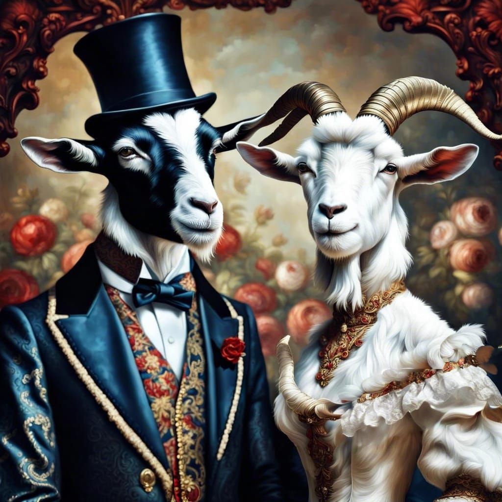 Aries and Capra - AI Generated Artwork - NightCafe Creator