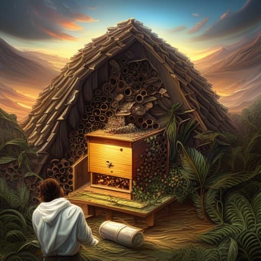 Giant Beehive - AI Generated Artwork - NightCafe Creator