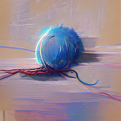 A ball of thin blue string trending on Artstation - AI Generated Artwork - NightCafe Creator