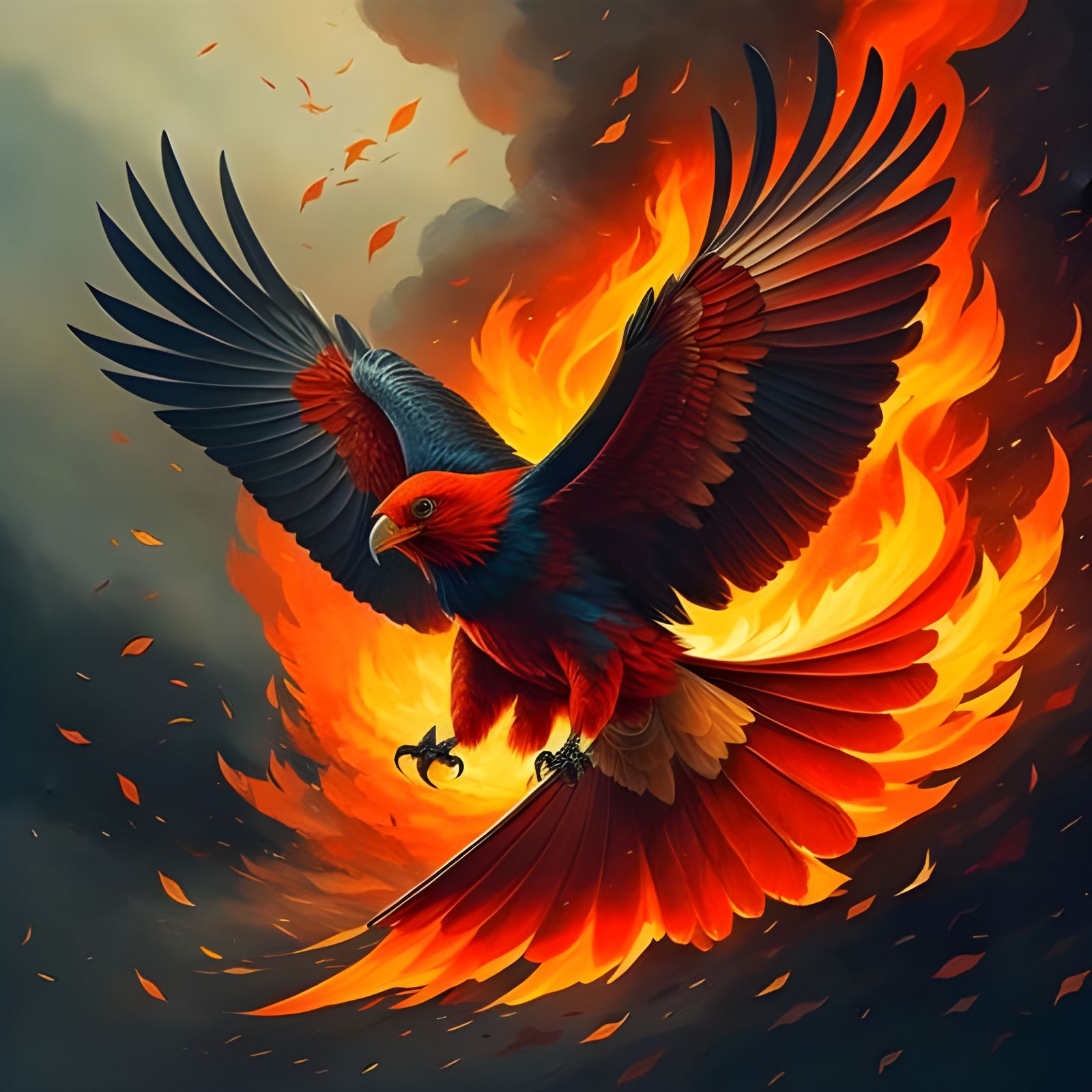 a bird that is flying through the air, reds, defence, very epic, ye ...