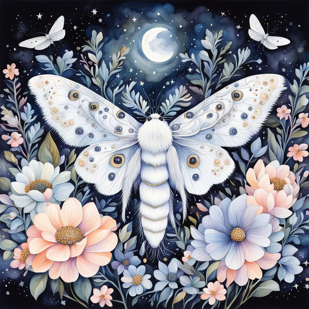 Ermine Moth - AI Generated Artwork - NightCafe Creator