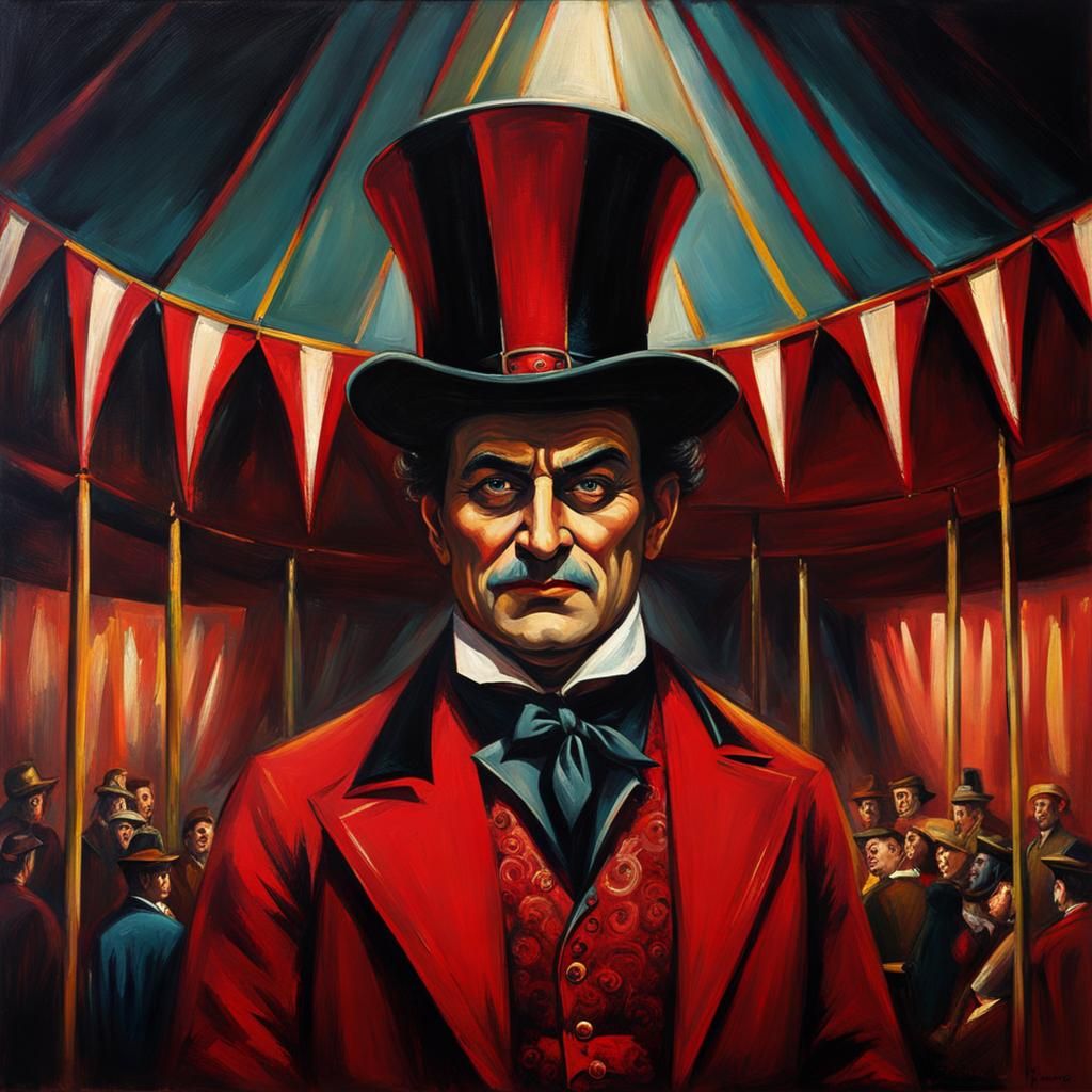 Evil circus master. - AI Generated Artwork - NightCafe Creator