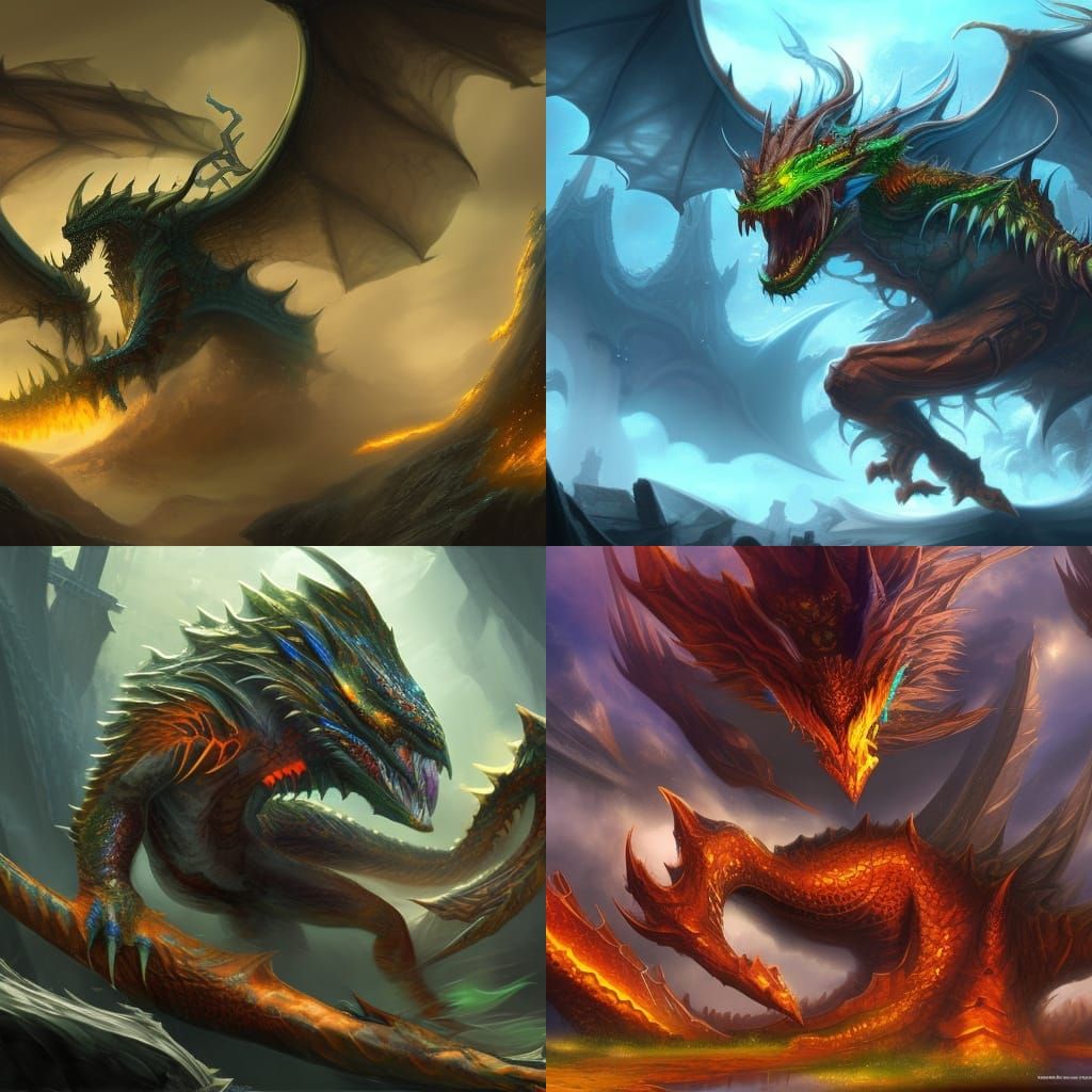 Dragons - AI Generated Artwork - NightCafe Creator