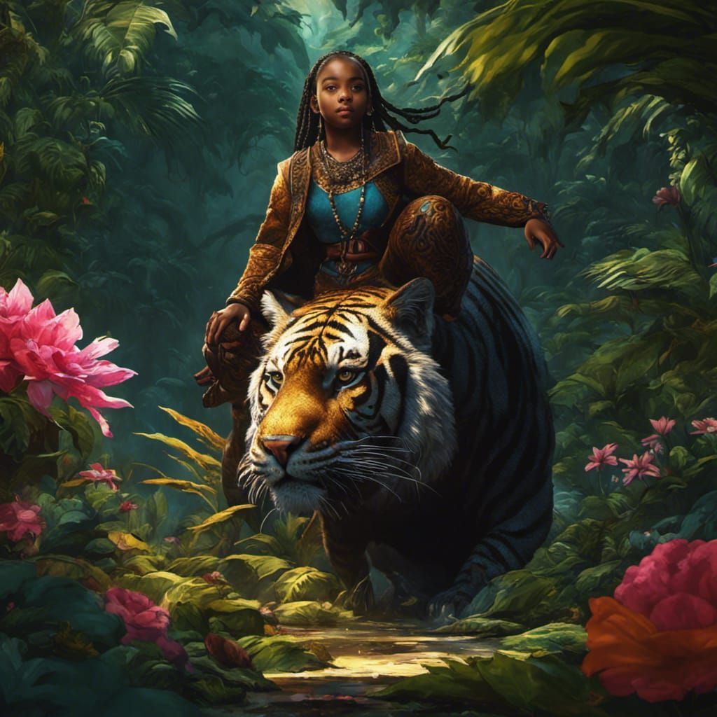 Tiger Rider I - AI Generated Artwork - NightCafe Creator
