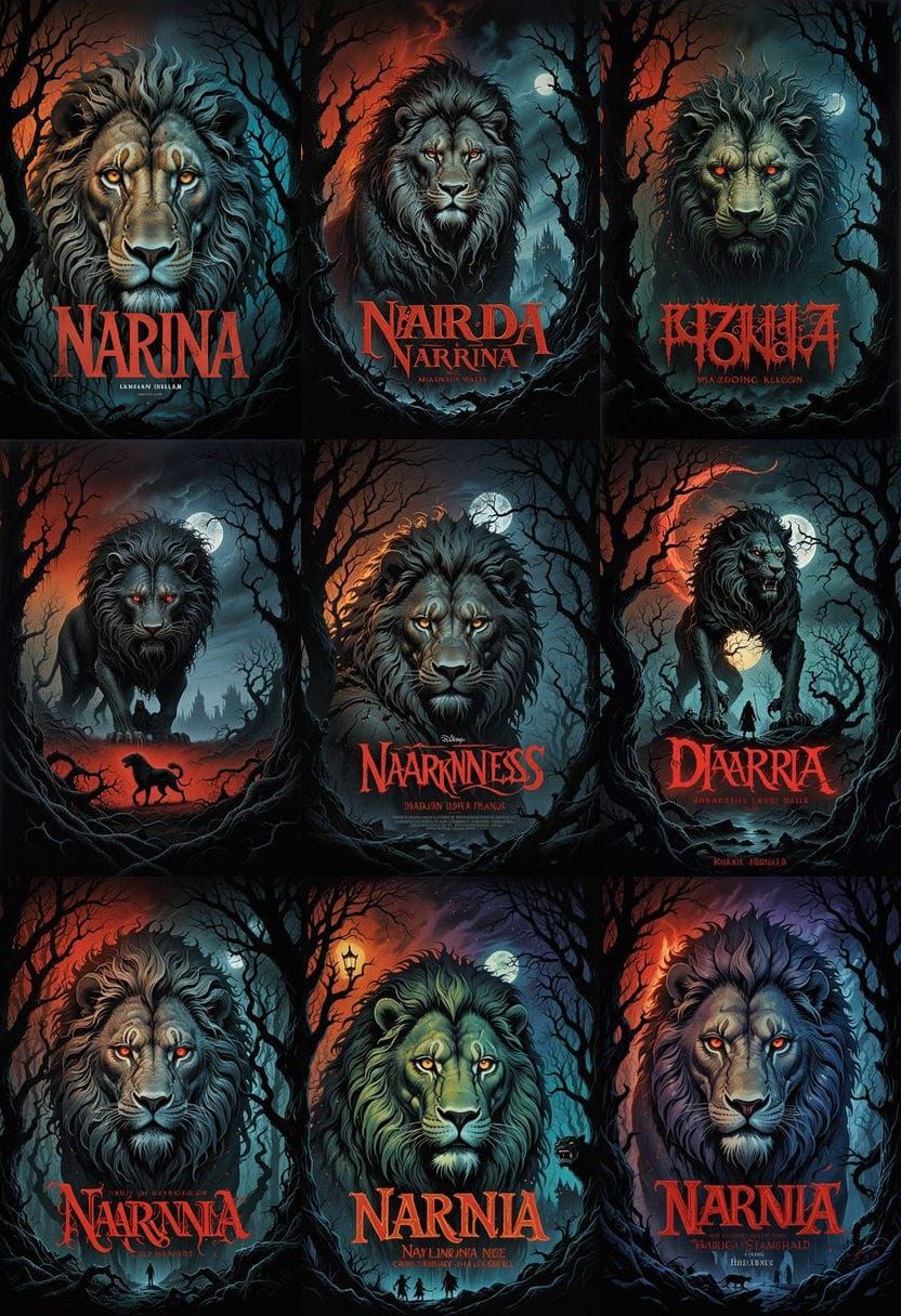 Supernatural Narnia Horror Poster in Vintage Style - AI Art
