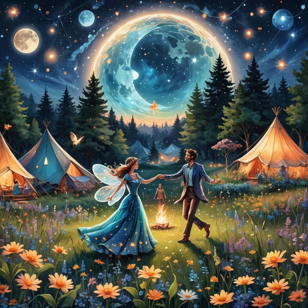 Magic camp - AI Generated Artwork - NightCafe Creator