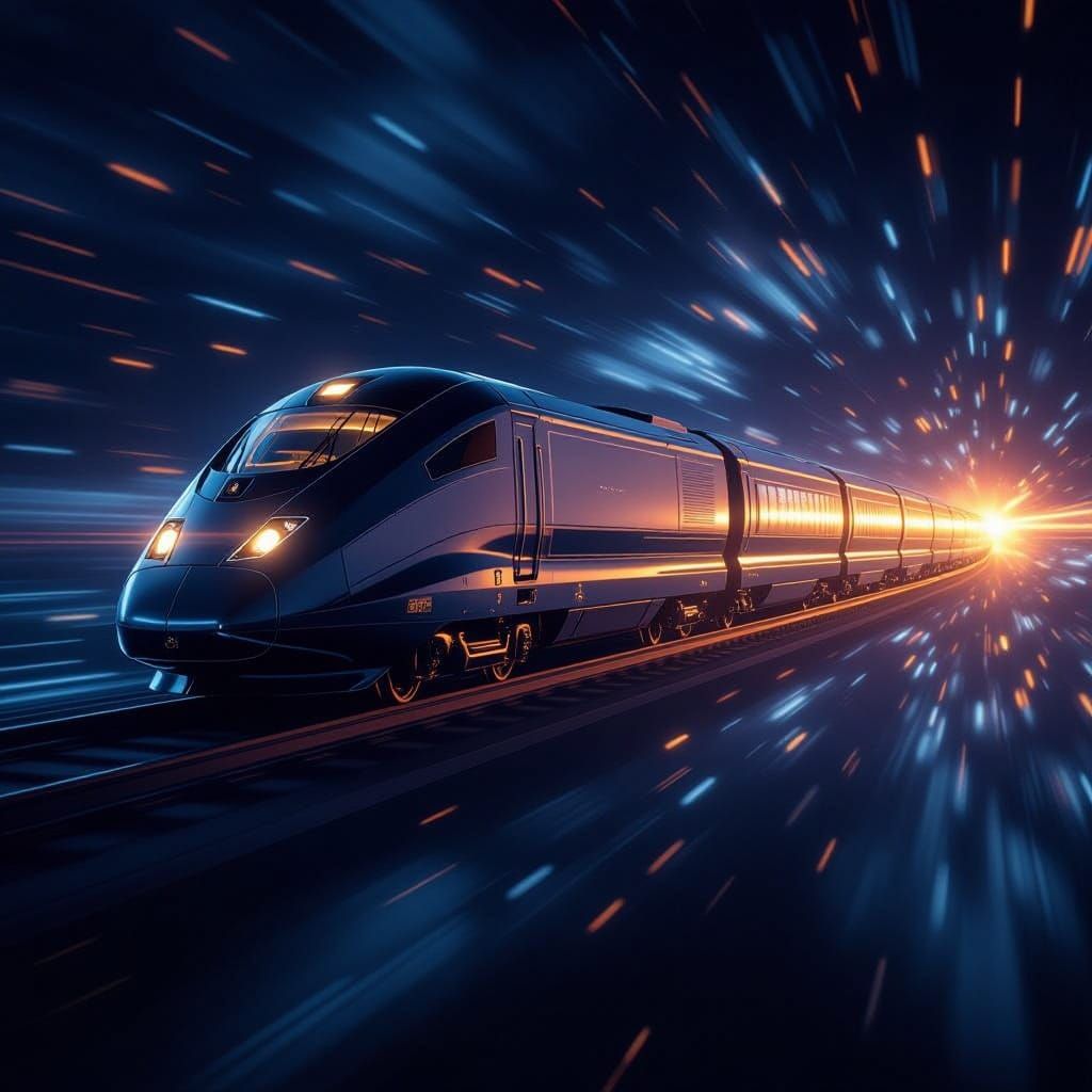 Space train - Epic Space Train in Cinematic Film Style