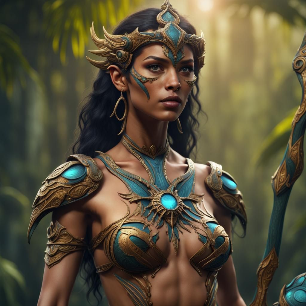 Beautiful epic amazon woman body measurements 100-60-90 - AI Generated Artwork - NightCafe Creator