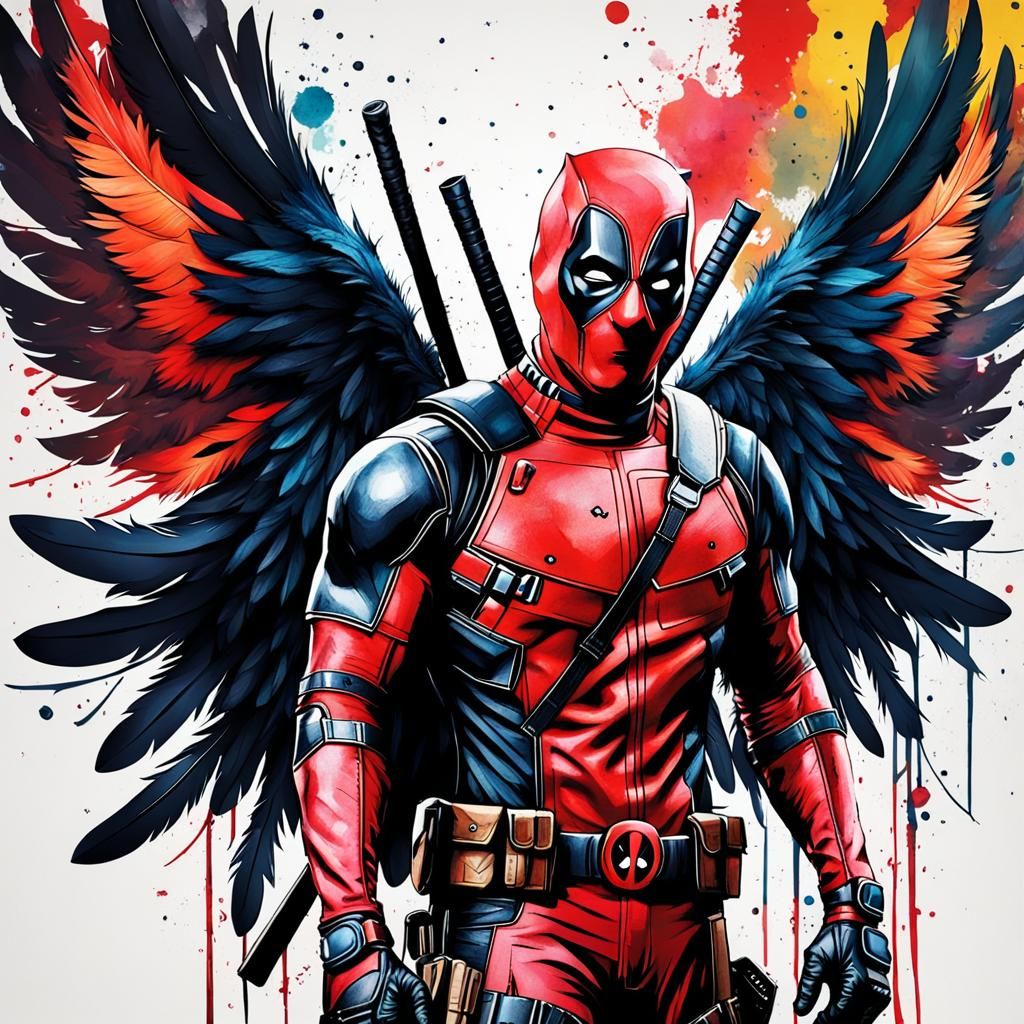 Angelic Deadpool - AI Generated Artwork - NightCafe Creator