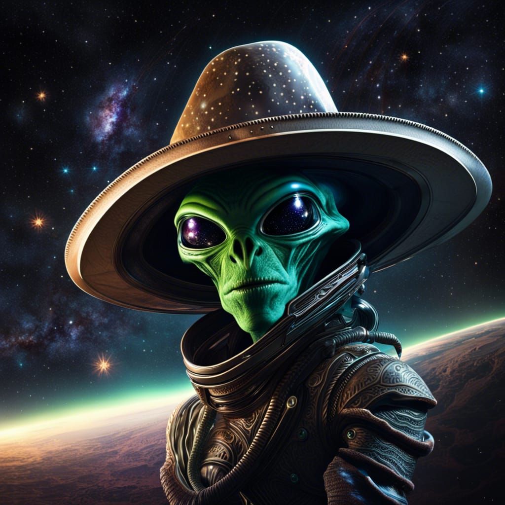Alien CowBoy - AI Generated Artwork - NightCafe Creator